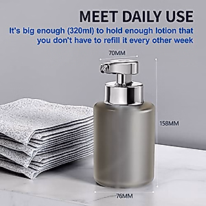 SYMINI Automatic Soap Dispenser, 11 oz Foam Hand Soap Dispenser, Rechargeable Touchless Foam Soap Dispenser for Bathroom Kitchen Office (Grey)