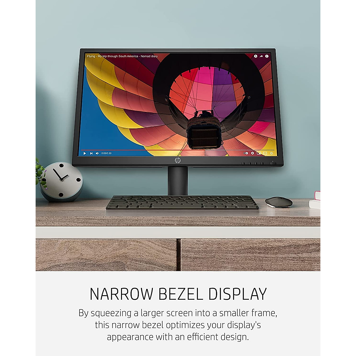 HP Newest 21.5" FHD Monitor, 1920x1080 VA Display, 75Hz Refresh Rate, 7ms Response Time, 3000:1 Contrast Ratio, TUV Certified Low Blue Light Mode, Ergonomic Tilt, HDMI & VGA Ports, VESA Mounting