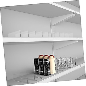 FONDOTIN 10pcs Commodity Divider Magnetic Shelf for Closet Book Wallet Supermarket Fridge Divider Dividers for Bedroom Clear Label Holders Cabinet Shelf Door Goods Ceramics Girl Toy Plastic