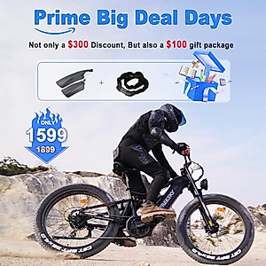 FREESKY Electric Bike for Adults 1000W BAFANG Motor 48V 20Ah Samsung Cells Battery 26" Fat Tire Full Suspension 35MPH Ebike