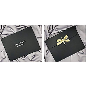 ANDANTINO 100% Mulberry Silk Long Scarf for Women Large Shawls for Headscarf and Neck- Oblong Hair Wraps with Gift Packed (Off-white Calla)