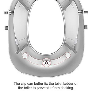 Victostar Potty Training Seat with Step Stool Ladder, Foldable Potty Training Toilet for Kids Boys Girls Toddlers-Comfortable Cushion Safe Handle Anti-Slip Pads
