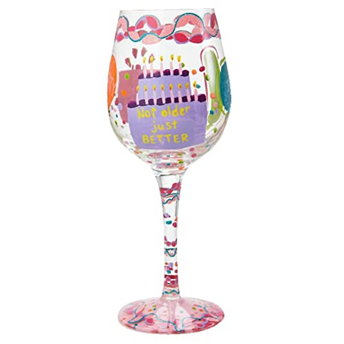 Lolita It’s My Birthday Painted Wine Glass Gift
