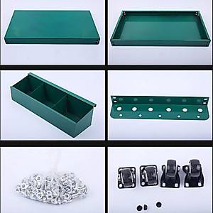 JF-XUAN Cart Multifunction Portable Hand Trucks Recycling Vehicles,Tool Trolley Cart 3-Tier Drawer Type Professional Level Organizer Multifunction Service Tool Cabinet, Bearing 100Kg, 655X355X740Mm,