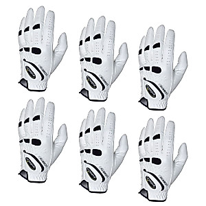 Intech Ti-Cabretta Men's Golf Gloves, Left-Hand, Medium Large (6 Pack)