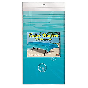 Beistle Printed Plastic Under The Sea Rectangle Bubble Print Table Cover Luau Beach Theme Tableware For Mermaid Birthday Party Supplies