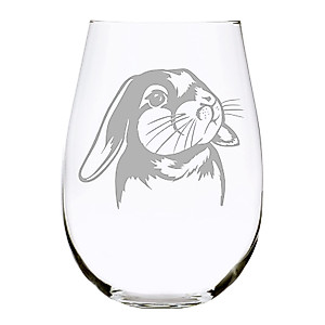 C & M Personal Gifts- Easter Bunny Stemless wine glass, 17 oz. (B1)