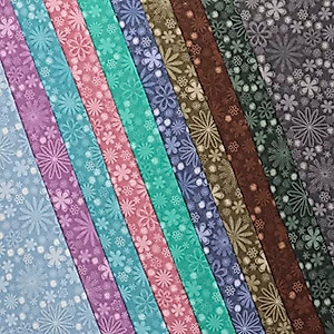 Mook Fabrics Flannel Floral, Blue Indigo, 15 Yard Bolt