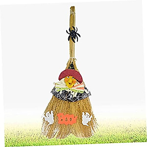 MUSISALY 1 Pc Witch Decor Halloween Props Witch Broom Halloween Decor Halloween Witches Broom Cosplay Party Favor Miracle Broom Costume Decoration Prop Wooden Performance Props Clothing