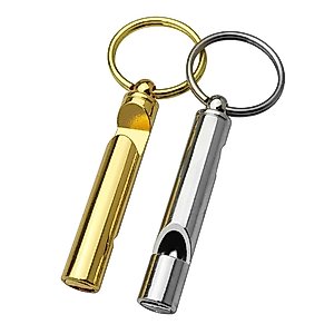 ARFUKA Set of 2 Whistle Emergency Whistle Sports Lessons Whistle with Key Ring and Bottle Opener Bottle Opener Bag Opener for School Gym Outdoor Camping Fishing Hiking Hunting Survival