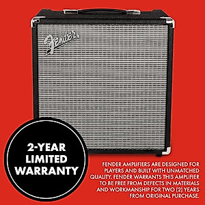 Fender Rumble 40 V3 Bass Amp for Bass Guitar, Bass Combo, 40 Watts, with 2-Year Warranty 8 Inch Speaker, with Overdrive Circuit and Mid-Scoop Contour Switch