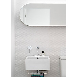 White 2" Hexagon Porcelain Mosaic Floor and Wall Backsplash Kitchen Bath