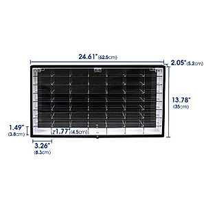 JACKCUBE Design Hot Wheels 1/64 Scale Diecast Display Case Storage Cabinet Shelf Wall Mount Rack for 56 Hot Wheels(Black, 24.61 x 13.78 x 2.05 inches)-MK184