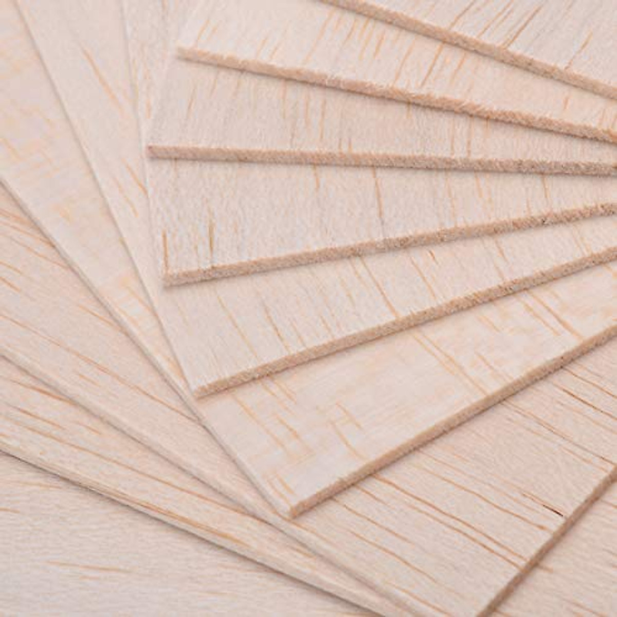 COLIBROX 15 Pack Wood Sheets, Wood Sheets Hobby Wood MDF DIY Wood Board for House Aircraft Ship Boat DIY Wooden Plate Model, for Arts and Crafts, School Projects 150x100x2mm