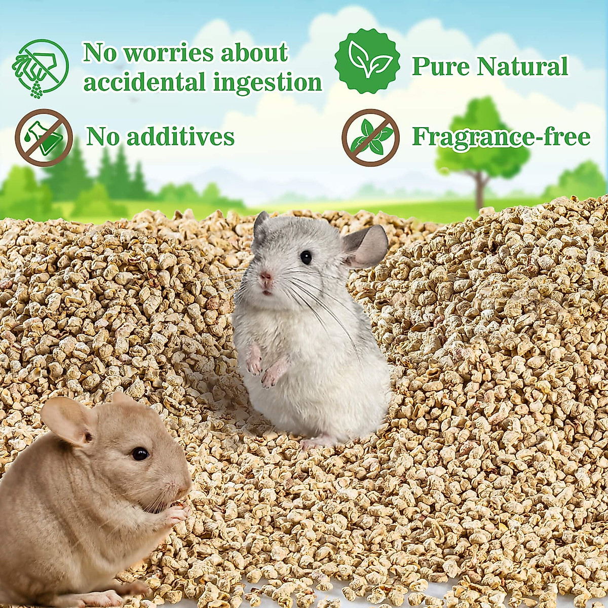 Sukh 308g Corn Cob Hamster Bedding - Guinea Pig Bedding Rabbit pet Bedding Guinea Pig Rabbit Litter Horse Bedding pellets Bunny Pig Hedgehog Chicken coop Reptile Chinchilla Animal Bedding