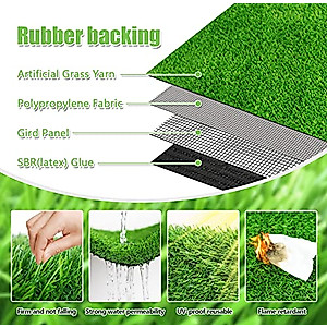 STARROAD-TIM 39.3 x 31.5 inches Artificial Grass Rug Turf for Dogs Indoor Outdoor Fake Grass for Dogs Potty Training Area Patio Lawn Decoration