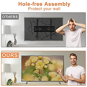 Base TV Legs for TCL Roku TV Stand with Yellow Glow Remote Cover, TV Feet Replacement for TCL TV Stand Legs for 28 32 40 43 49 50 55 65 Inch TV - 32S321 40S325 43S303 50S425 55S525 65S425 with Screws