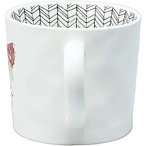 Pavilion Gift Company Grandma You Make Life Beautiful 16 Oz Debossed Butterfly Rainbow Stripe Coffee Cup Mug, White