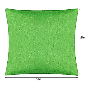 yeabwps Pack of 4 Decorative Outdoor Waterproof Throw Pillow Covers Square Garden Cushion Cases for Patio, Couch, Tent and Sofa, 18 x 18 Inches,(Orange, Black, Green, Purple)