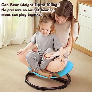 GAKINUNE Kids Sensory Chair for Autism Kids Swivel Chair, Sensory Spin Chair Seat Improve Physical Coordination Wobble Chair for Kids Sit and Spin Relief of Motion Sickness