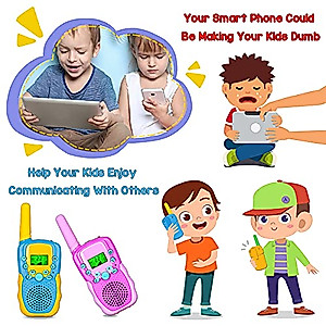 LOOIKOOS Walkie Talkies for Kids, 3 KMs Long Range Walky Talky Radio Kid Toy Gifts for Boys and Girls 3 Pack