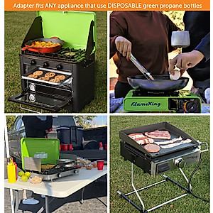 Flame King Refillable Gas Hauler 10 Pound Propane Tank with Carry Case and Adapter Hose