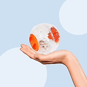 Maxmartt Hamster Running Wheel,Hamster Exercise Ball Plastic Exercise Running Ball Toy Sport Ball for Gerbils Chinchillas Guinea Pigs Animals 3Colors 12cm Diameter(Yellow)