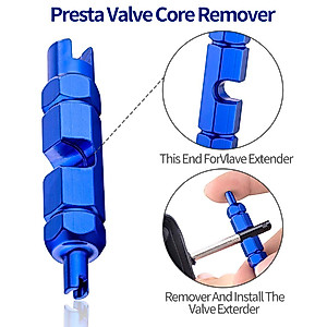 Hapleby Premium Bike Valve Core Remover Tool for Schrader and Presta, Tire Valve Repair Tool Kit, Including 2PCS Presta and 4PCS Schrader Valve Core