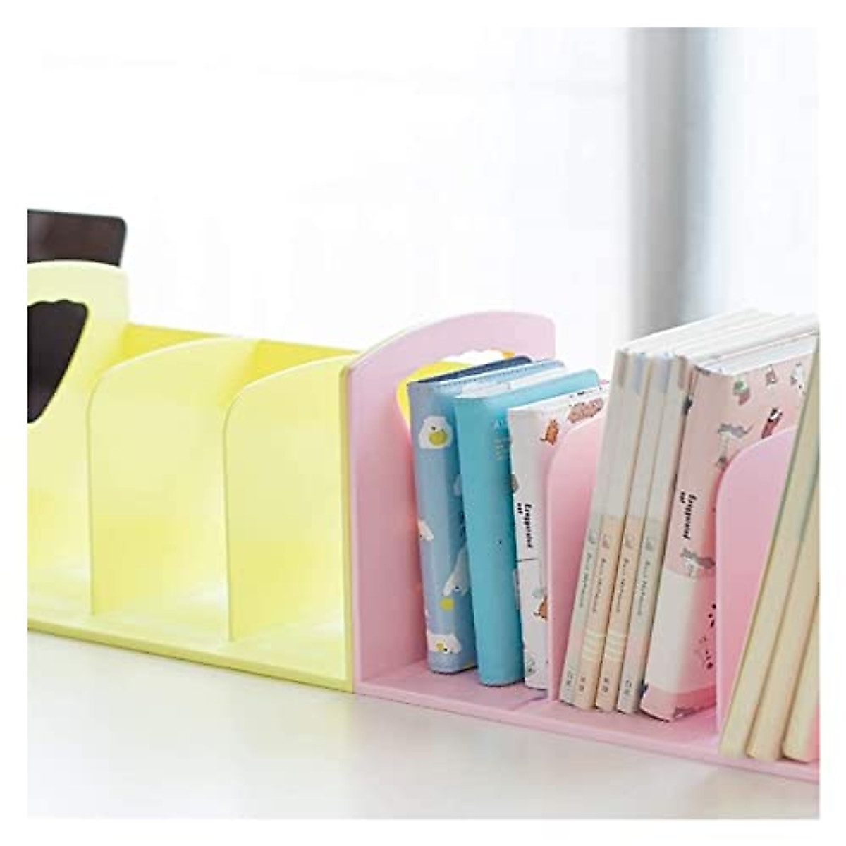 Book Ends Book Ends Plastic Bookend, Organize Office bookends, Fixed Bookends, Storage Bookends, Suitable Office, Desk, Living Room Book Ends. Durable and Stylish bookends Bookends (Color : OneColor