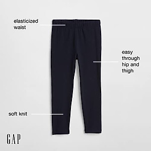 GAP Baby Girls Stretch Jersey Legging, True Black, 3-6 Months US