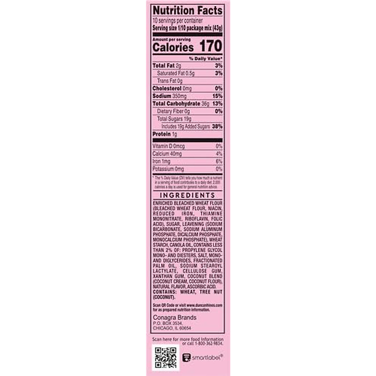 Duncan Hines Dolly Parton's Favorite Southern-Style Coconut Flavored Cake Mix, 15.25 oz.