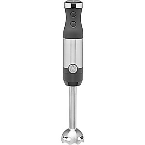 GE Immersion Blender | Handheld Blender for Shakes, Smoothies, Baby Food, Soups & More | 2-Speed Functionality | Easy Clean Kitchen Essentials | 500 Watts | Stainless Steel