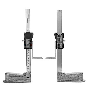 Digital Elevation Marker with Measuring Height 150mm, Magnetic Feet, Millimeter/Inch Conversion, Stainless Steel Base, Depth Gauge Measuring Gauge for Marking On Workpieces