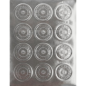 Fine Stationery Silver Excellence Certificate Seals - Set of 36 foil Stickers,2inch Across