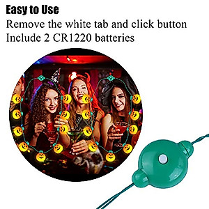 Aodaer 3 Pack LED Light Up Halloween Pumpkin Lantern Necklace for Holiday Halloween Party Favors