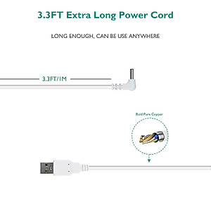 Lnauy Moon Lamp Charger Compatible with BRIGHTWORLD Moon Lamp Kids Night Light Galaxy Lamp Charging Cord Power Supply Adapter Round Port