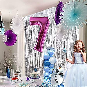 Tayuvira Silver Foil Fringe Curtain, 3 Pcs 3.3ft x 6.6ft Photo Booth Backdrop Streamer Curtains&Photo Booth Props, Party Decorations for Bachelorette Graduation Wedding Birthday