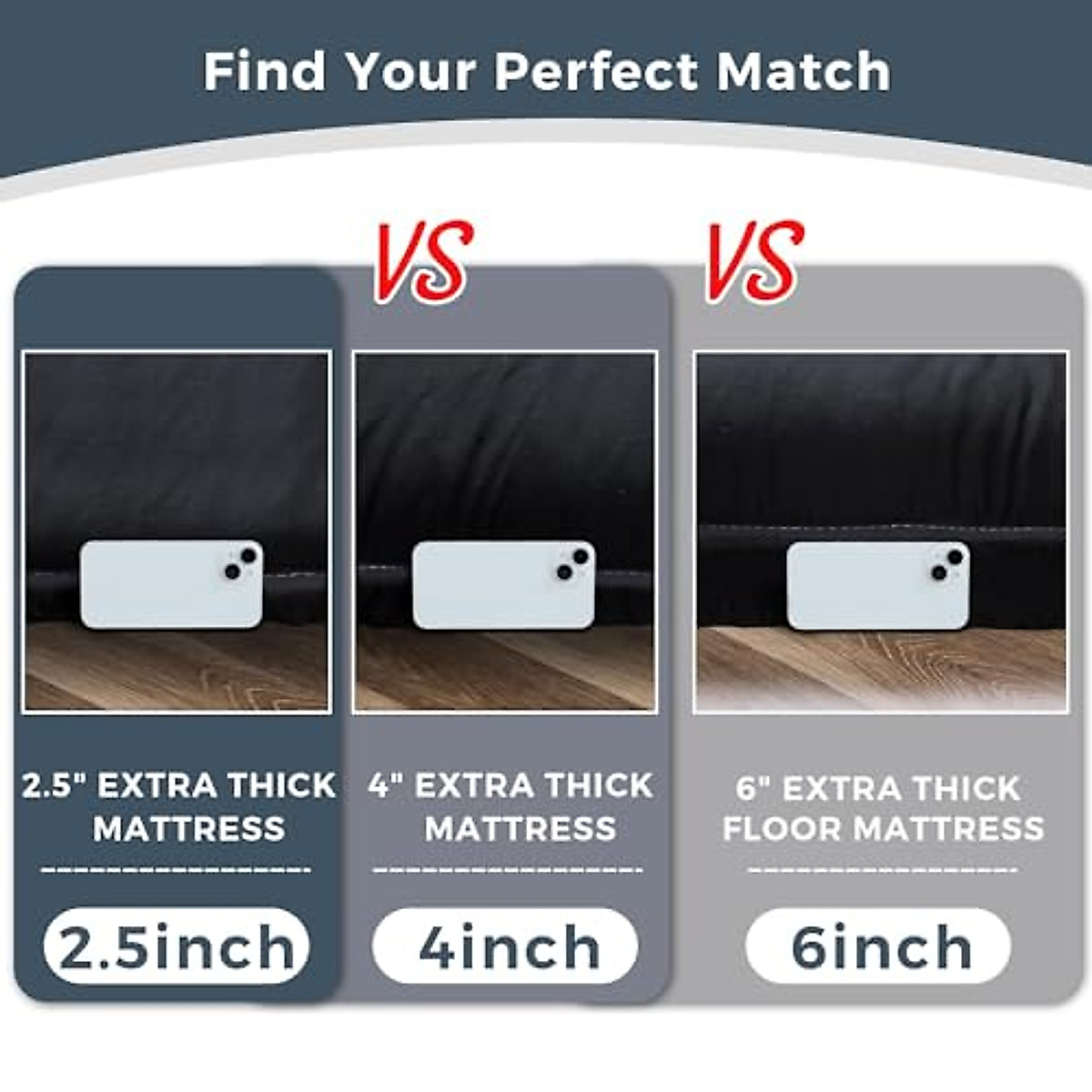 MAXYOYO 6" Extra Thick Japanese Floor Mattress Futon Mattress