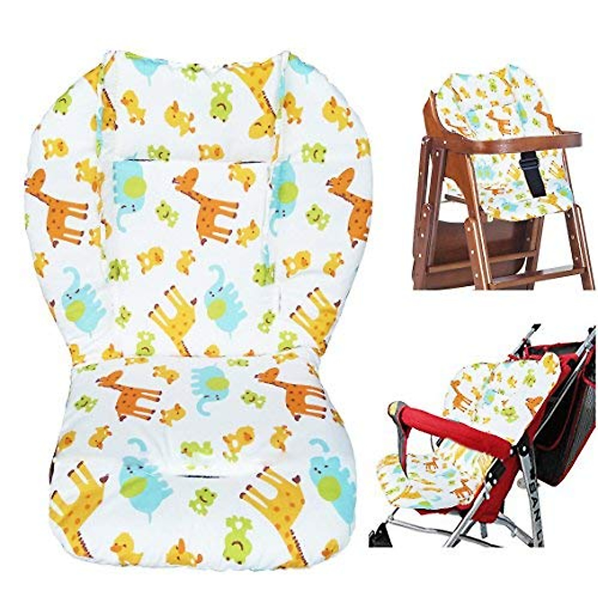 High Chair Cushion and Straps,High Chair Cushion Pad,Baby High Chair Seat Cushion Liner Pad Cover Mat and Highchair 5 Point Harness Straps,1 Set