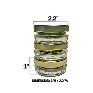Caviar Line Small Mini Glass Jars With Tin Lids - 24 pack x 0.5 oz – All Purpose Empty Storage Jars