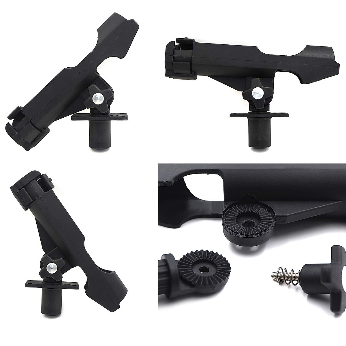 SMT- For Kayak Boat Fishing Pole Rod Holder Tackle Kit 1PC Adjustable Side Rail Mount [P/N:ET-FISHING001 X2]