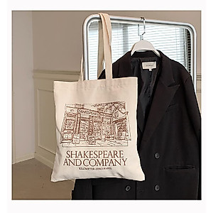 Printing Canvas Tote Bag For Women Large Capacity Shoulder Bag Urban Simplicity Soft Satchel Bag Hobo Purse (upright brown)