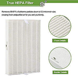Smilyan 6 Pack Hpa300 HEPA Replacement Filter R for Honeywell HPA300 HPA200 HPA100 HPA090 Series Air Purifier, Compared to HRF-R3 HRF-R2 HRF-R1 (6 Hepa + 8 Carbon)
