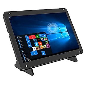 7 Inch Touch Screen Monitor for Raspberry Pi, Portable IPS Display HDMI 1024 * 600 Touchscreen with Acrylic Case, Second Monitor for Gaming Consoles/PC/Camera/Win OS