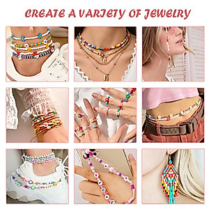 QUEFE 24000pcs 3mm Glass Beads for Jewelry Making Kit, 96 Colors Glass Seed Beads with Pendant Charms and Letter Beads for Friendship Bracelets Necklace Earring Ring Making