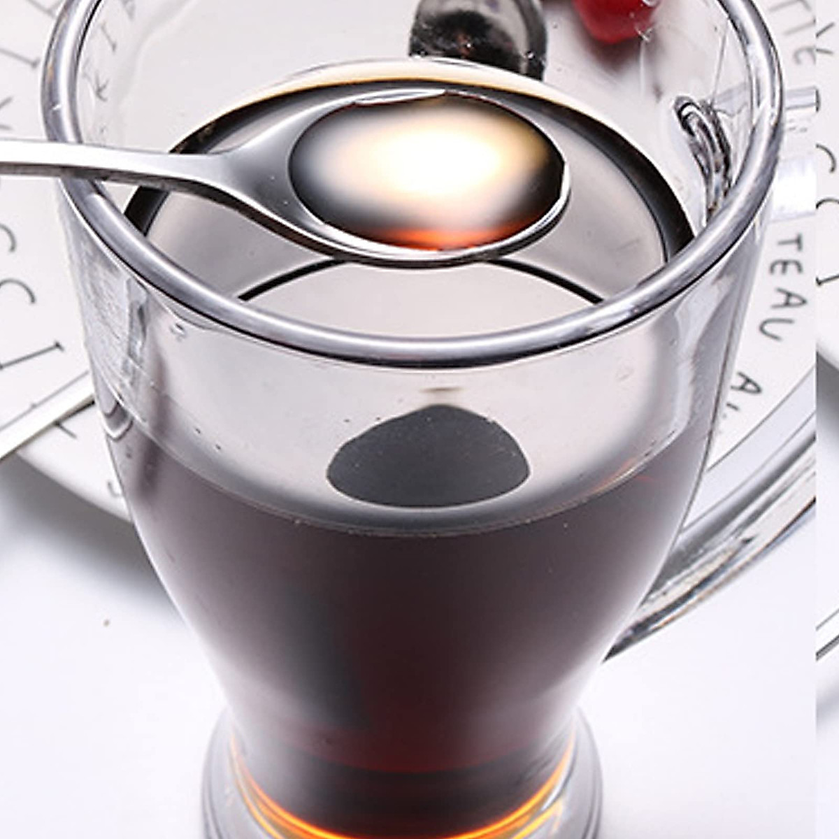 HAZOULEN 10-1/2 Inch Long Handle Stirring Mixing Spoon for Cocktail Ice Coffee Tea Drinks, Stainless Steel, Set of 8