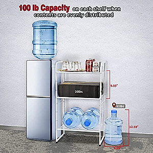 GEORIS 3- Tier Heavy Duty Wire Shelving Storage Rack | Modern Bathroom Shelf | Stackable Plant Standing Shelf Unit | Perfect for Kitchen, Living Room, Balcony | White