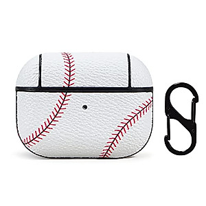 HIDAHE Case for Airpods Pro 2nd Generation,Airpods Pro 2nd Generation Cover,Airpods Pro 2nd Generation Skin Accessories Sport Pattern Leather Case for Airpods Pro 2nd Generation 2022,Baseball