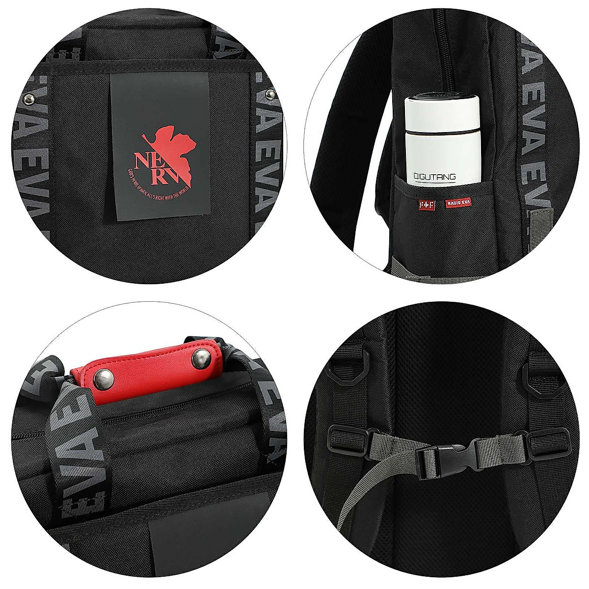 FIREFIRST Evangelion Backpack for Men Women 15.6” Laptop Backpacks Fashion Travel Leisure School Bag