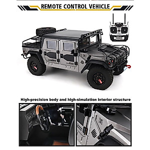 wheelfun HG Pro 4X4 RC Off-Road Vehicle for 1:10 P415A Pick-Up Crawler Sound Light(Grey)